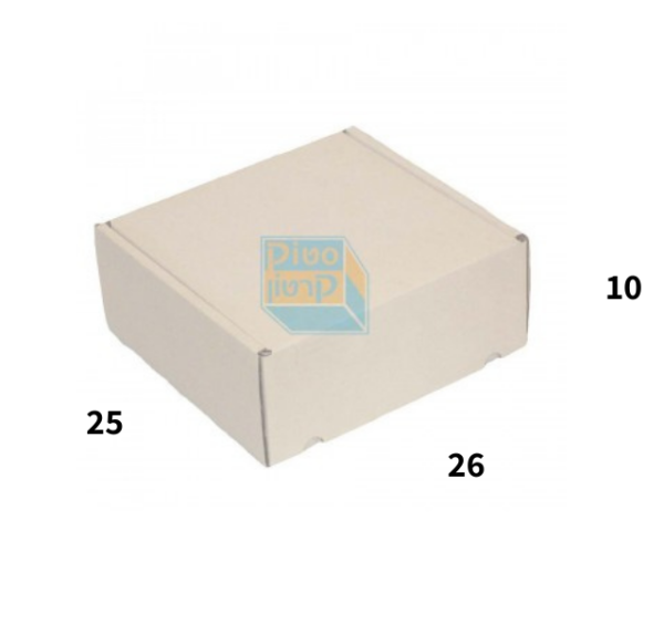 קרטון 25/26/10 לבן למשלוח דואר ו-ebay - סטוק קרטון
